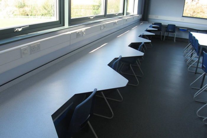 Furniture design and technology saw tooth benching