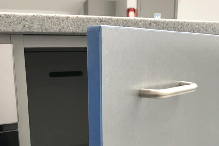 Titanium doors with contrast edge